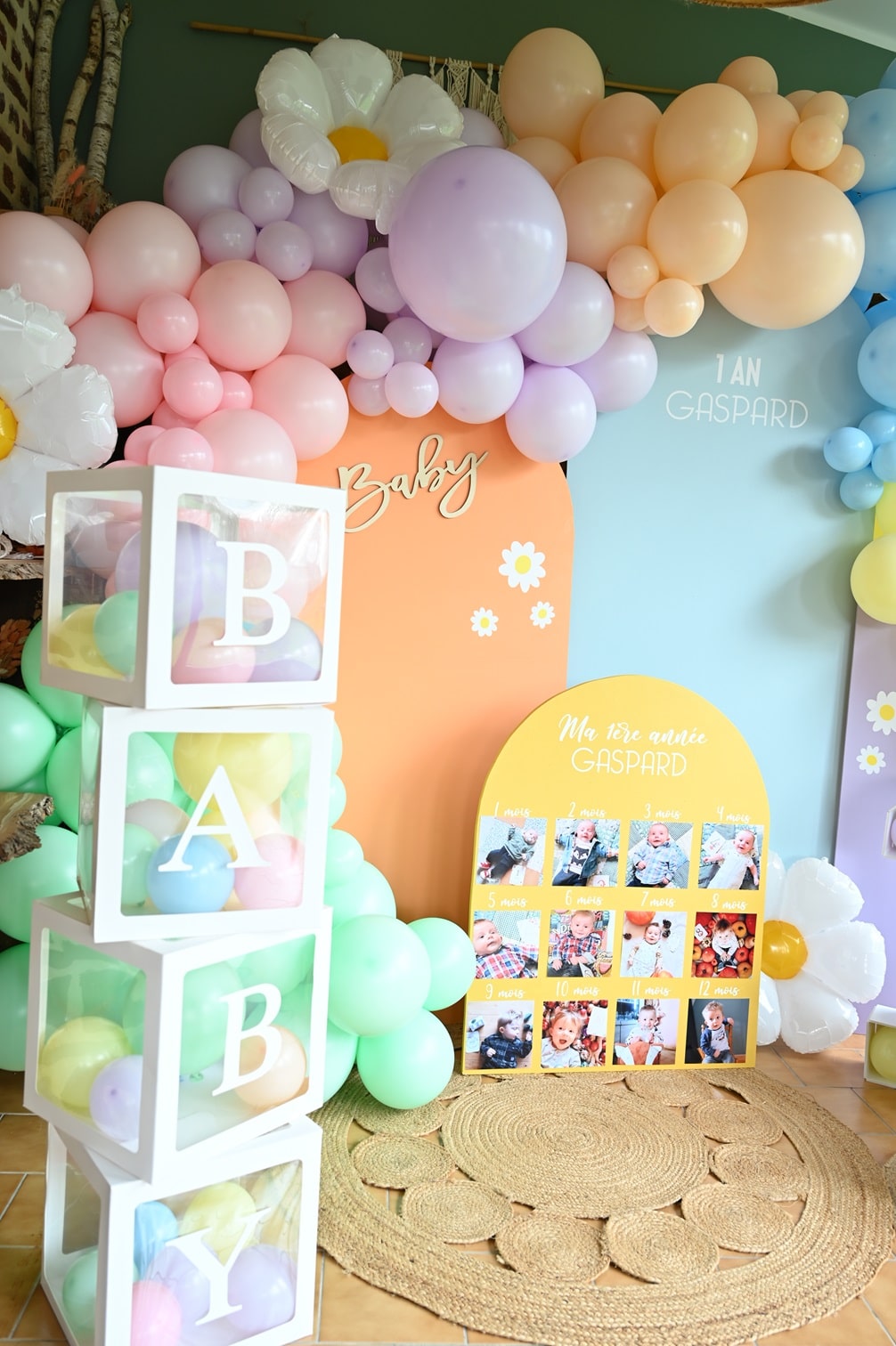 Anniversaire Arc en Ciel Pastel - IMAGINER ET CREER